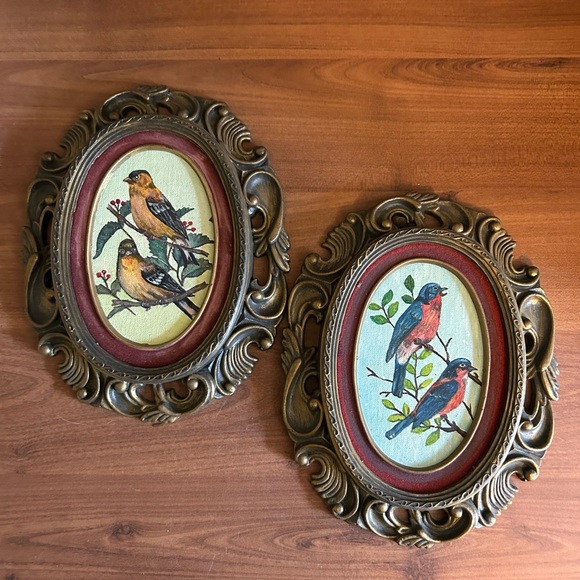 Wall Decor | Vintage Ornate Bird Wall Art Set | Poshmark